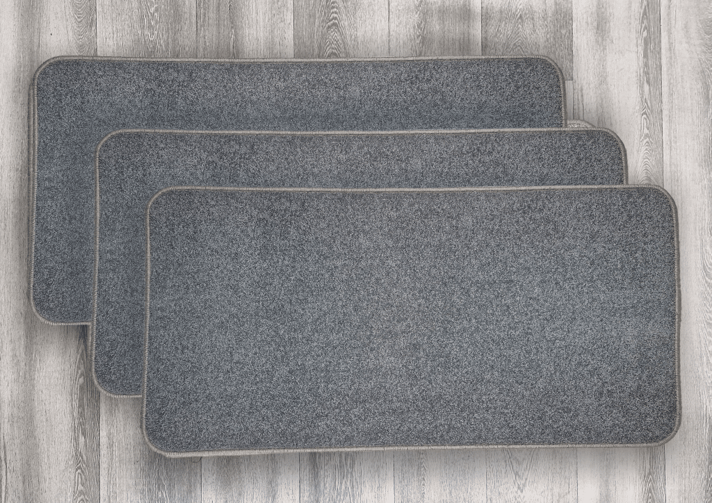 Cut Pile 100% Wool Fibre Lovely Medium Grey Scatter Mats: Standard ...