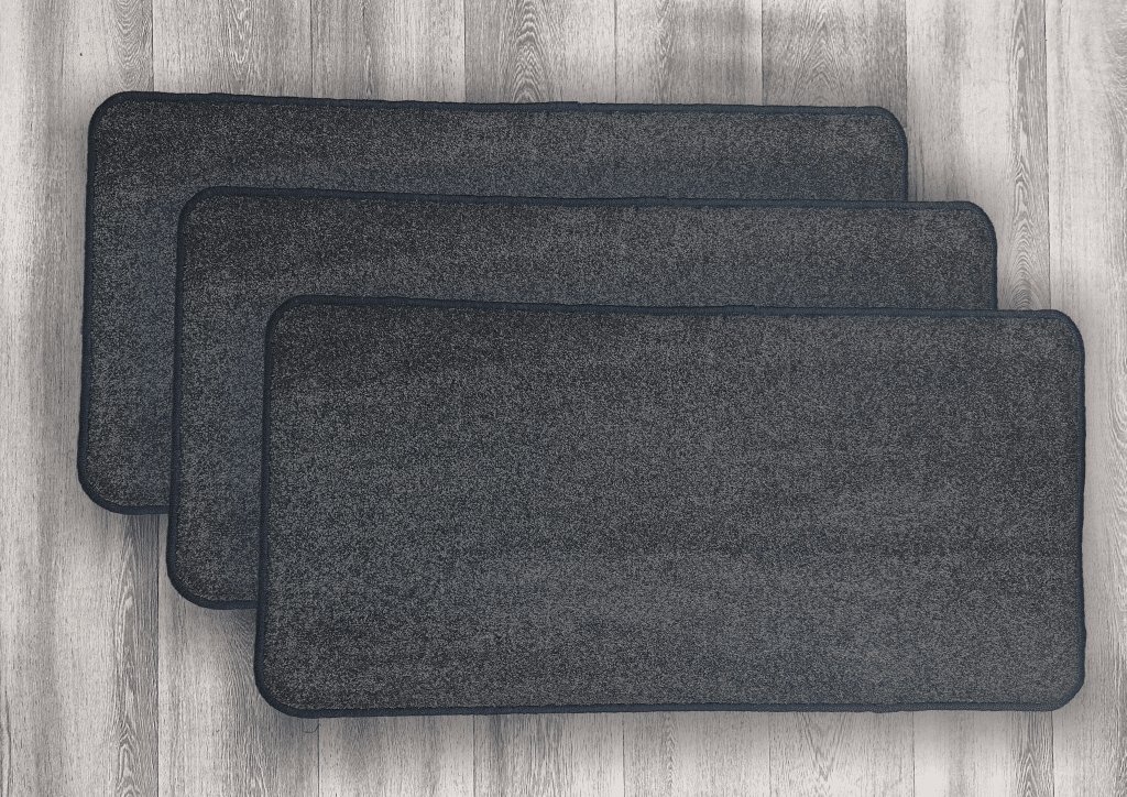 Cut Pile Synthetic Fibre Lovely Black Licorice Scatter Mats: Standard ...